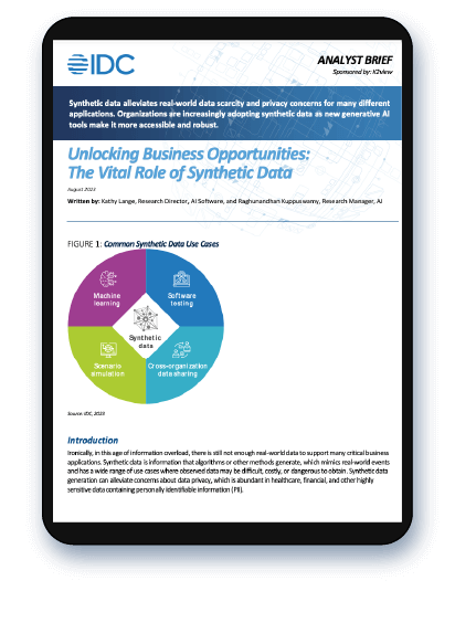 IDC Report: The Vital Role of Synthetic Data